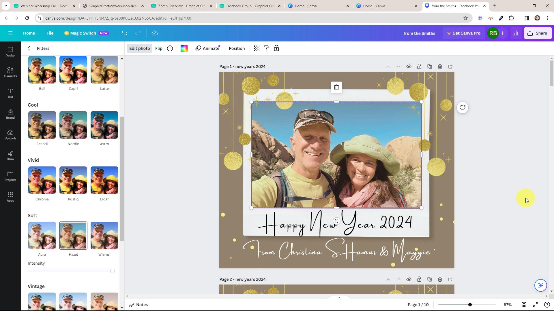 Creating a New Years Holiday Graphic in 2023 - Graphics Creation Workshop